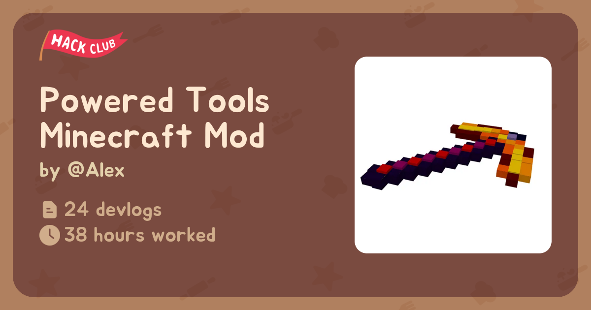 Powered Tools Minecraft Mod - Flavortown