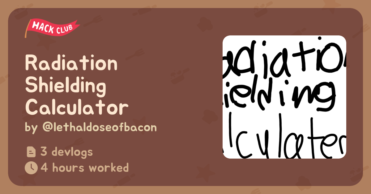 Radiation Shielding Calculator - Flavortown