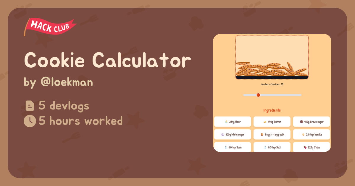 Cookie Calculator - Flavortown