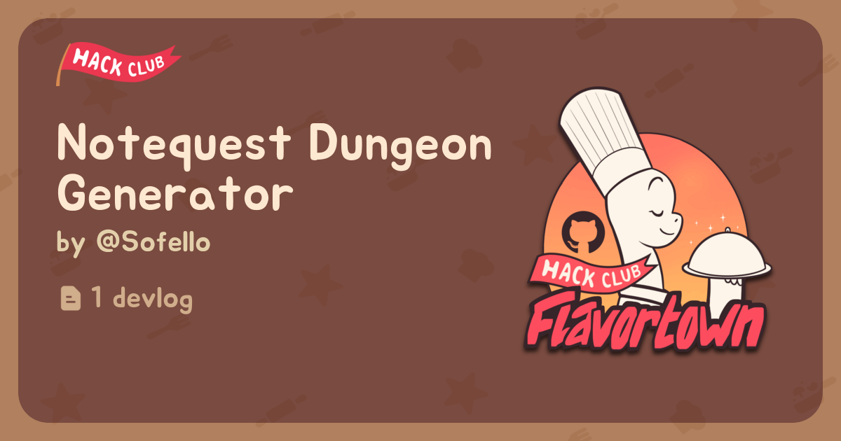 Notequest Dungeon Generator - Flavortown