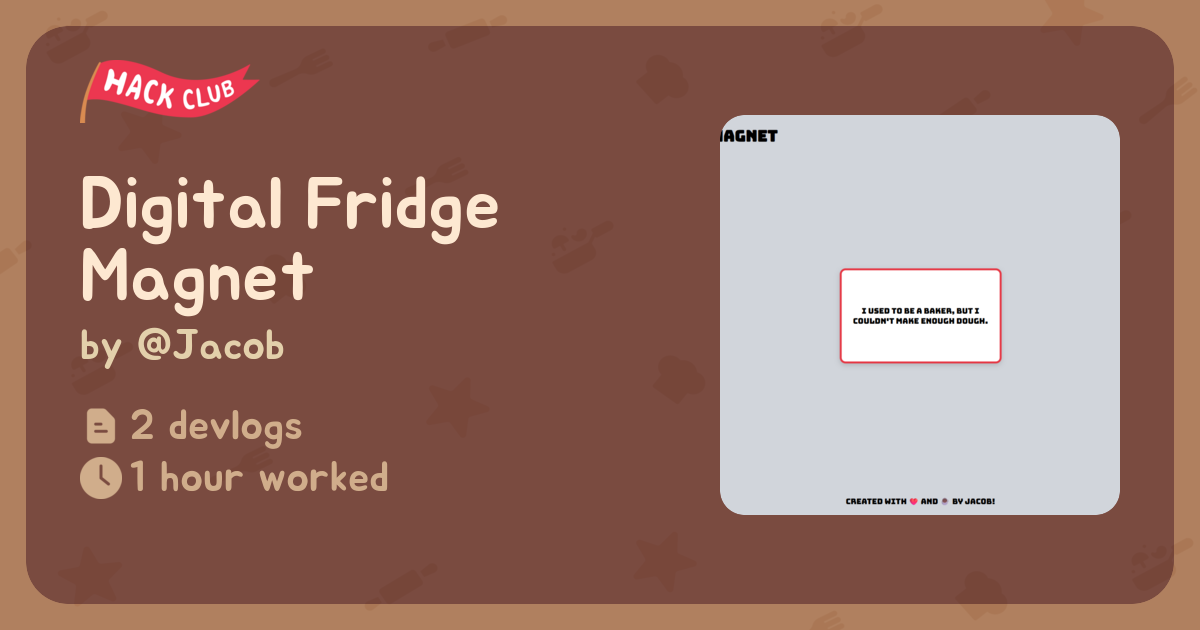 Digital Fridge Magnet - Flavortown