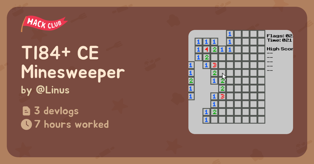TI84+ CE Minesweeper - Flavortown