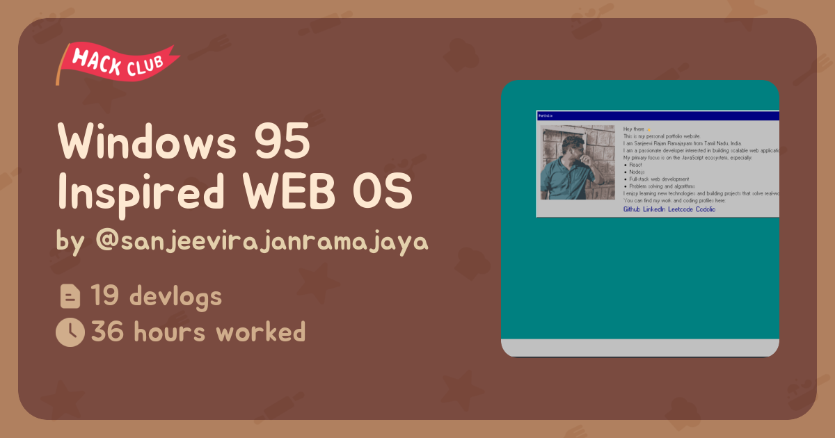 Windows 95 Inspired WEB OS - Flavortown