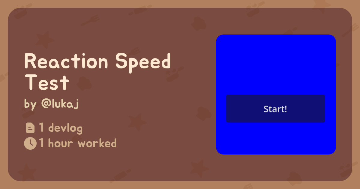 Reaction Speed Test - Flavortown