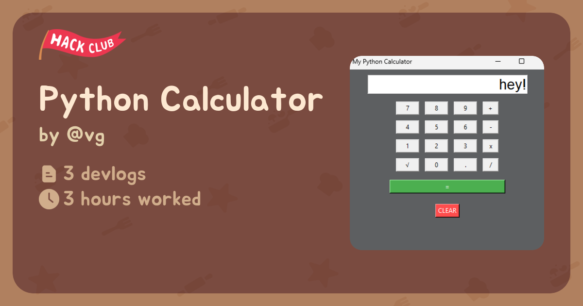 Python Calculator - Flavortown